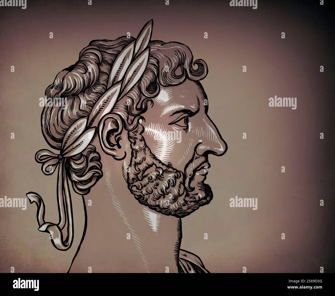 Hadrian or Publius Aelius Hadrianus Augustus, 76 - 138, Roman emperor ...