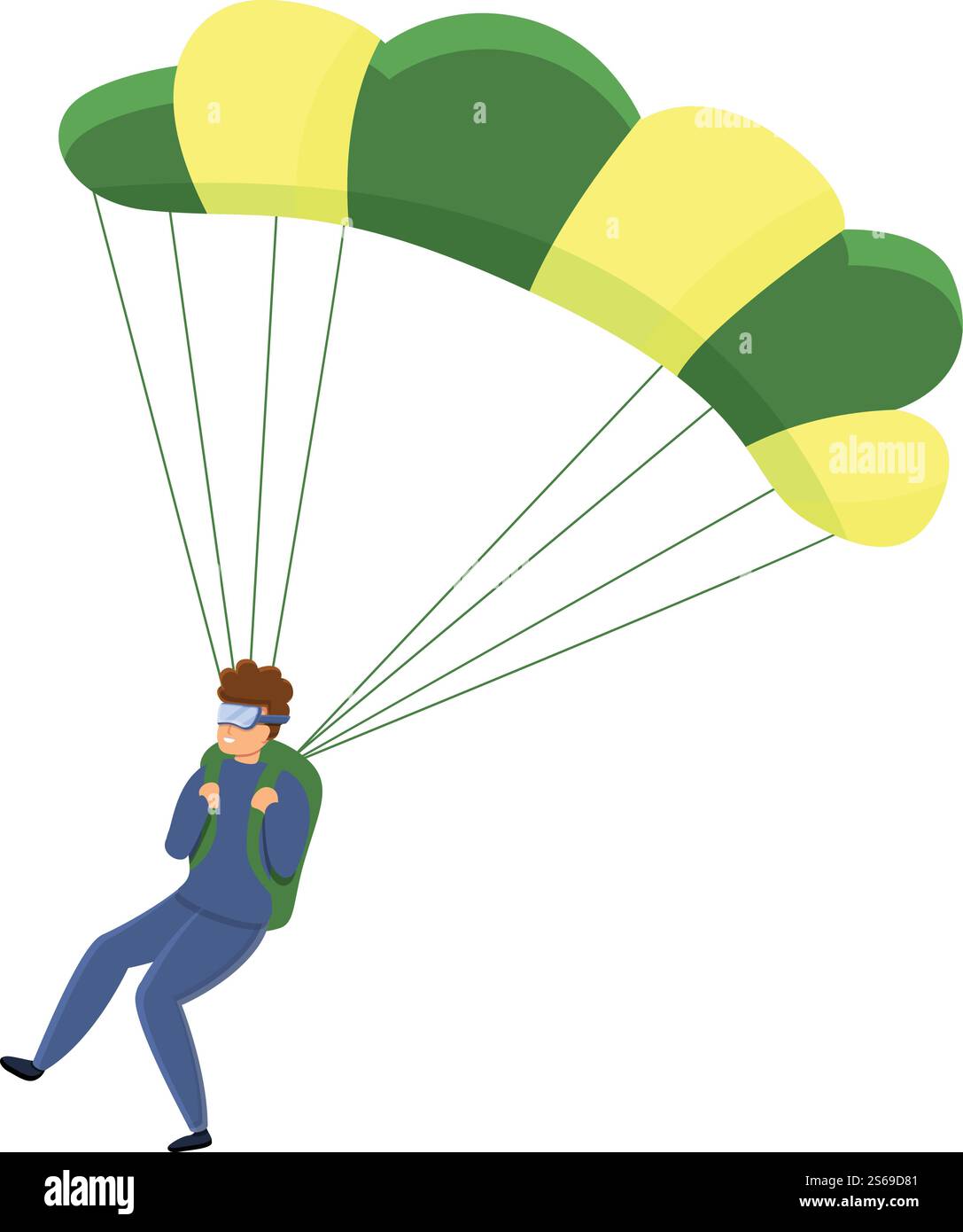 Danger parachuting icon. Cartoon of danger parachuting vector icon for ...