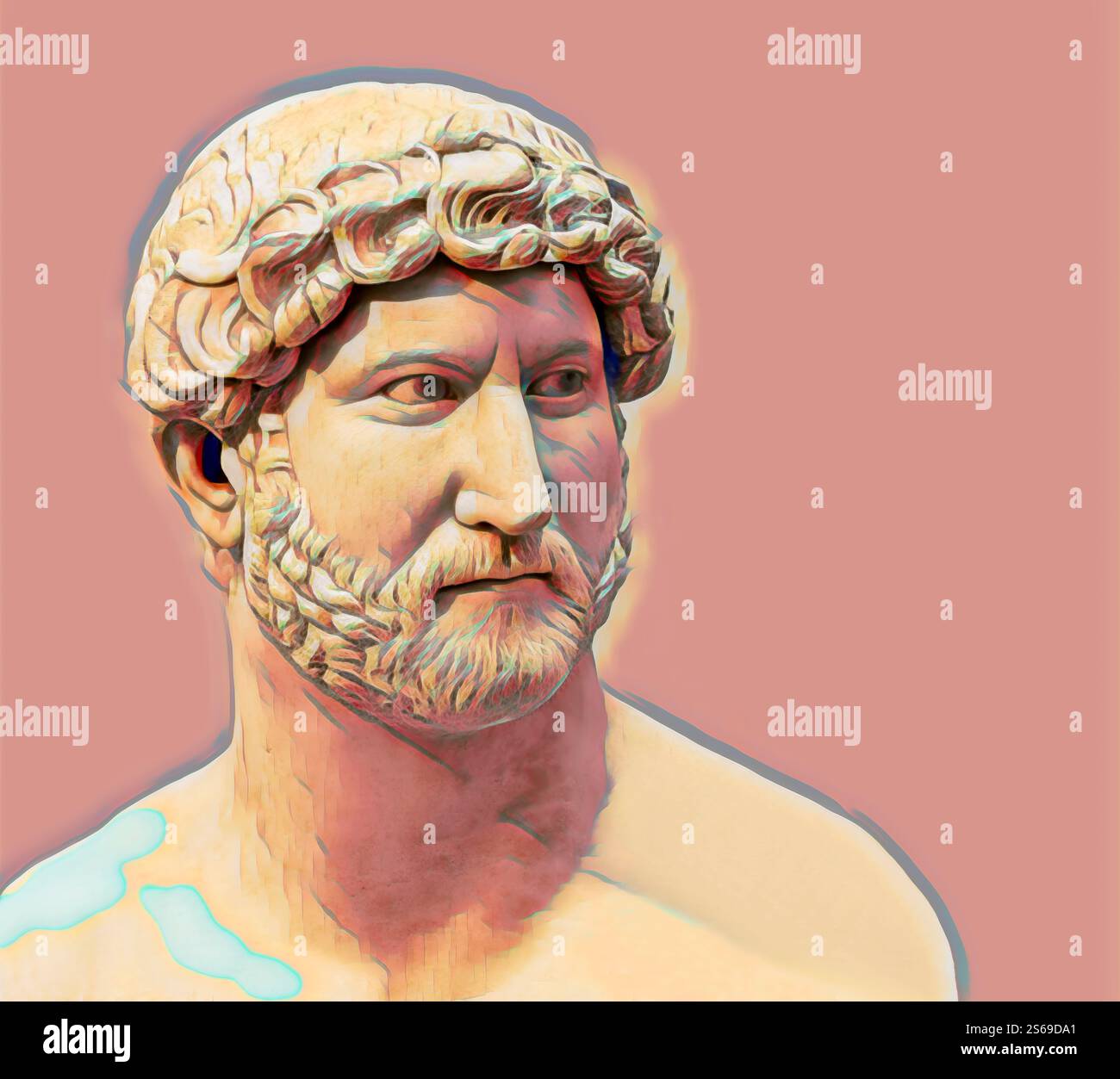 Hadrian or Publius Aelius Hadrianus Augustus, 76 - 138, Roman emperor ...