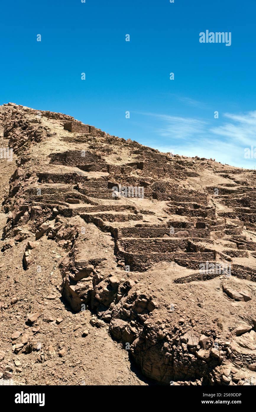 Pukara de Quitor is a hilltop ruin of a pre-Columbian stone fortress ...