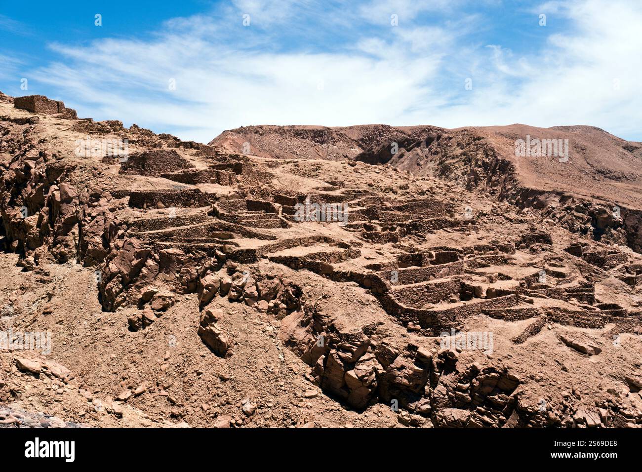 Pukara de Quitor is a hilltop ruin of a pre-Columbian stone fortress ...