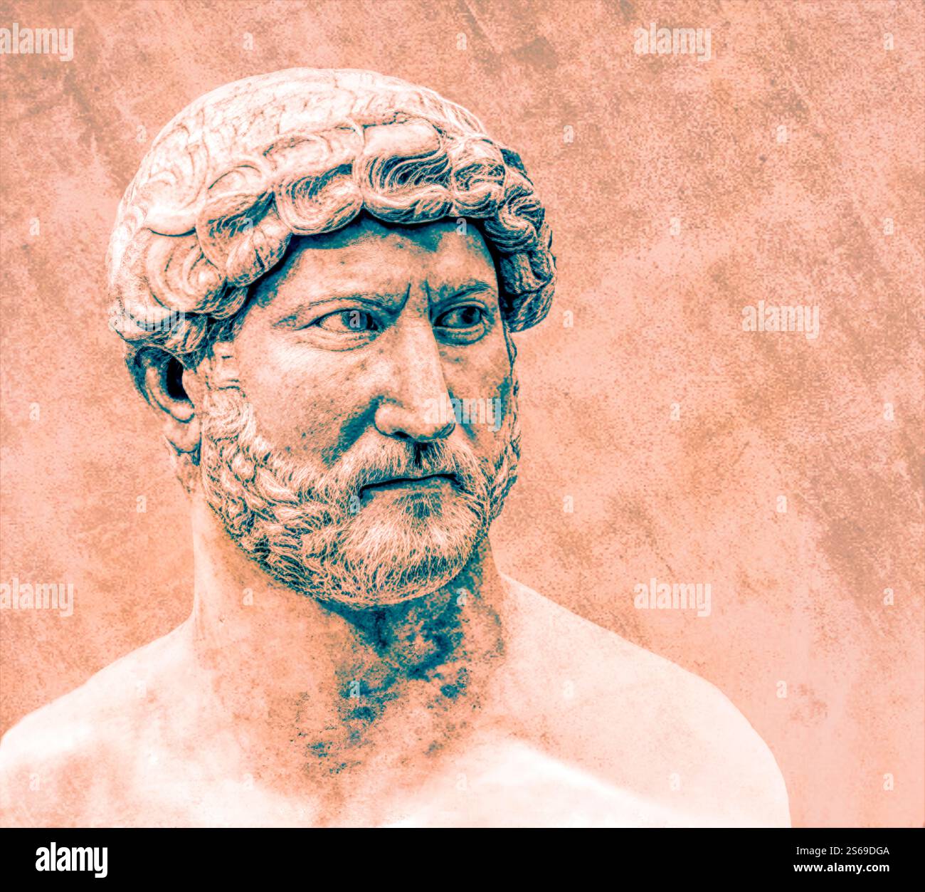 Hadrian or Publius Aelius Hadrianus Augustus, 76 - 138, Roman emperor ...