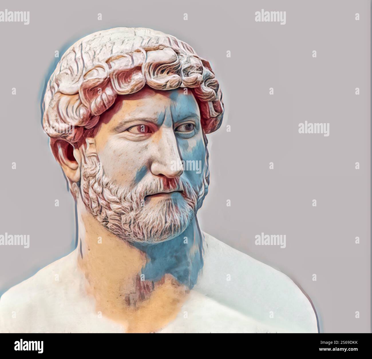 Hadrian or Publius Aelius Hadrianus Augustus, 76 - 138, Roman emperor ...