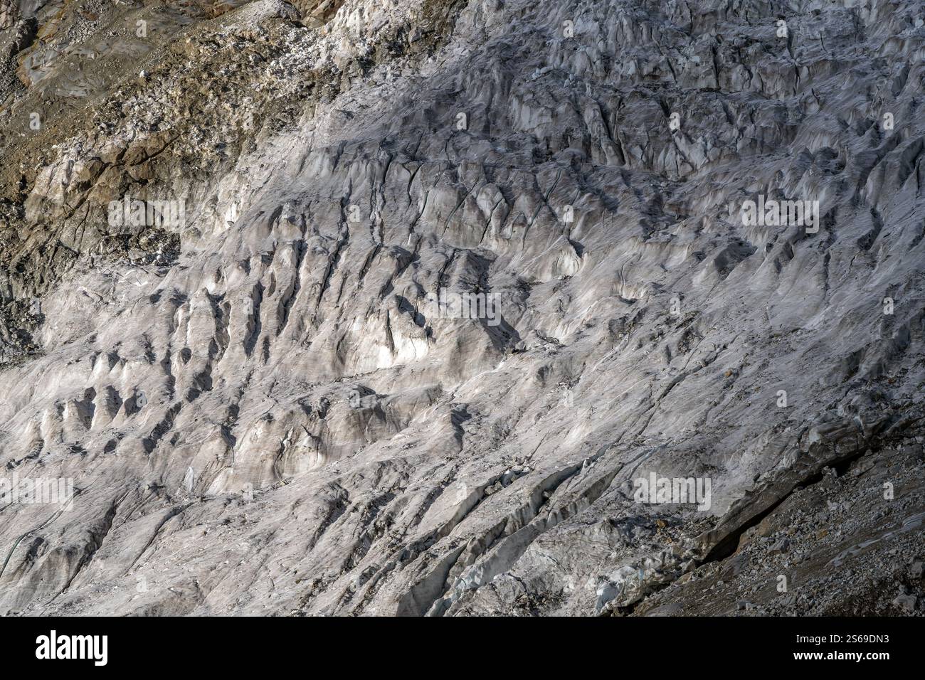 Stunning landscape of Andes mountain ridge cover by cloud and copyspace ...