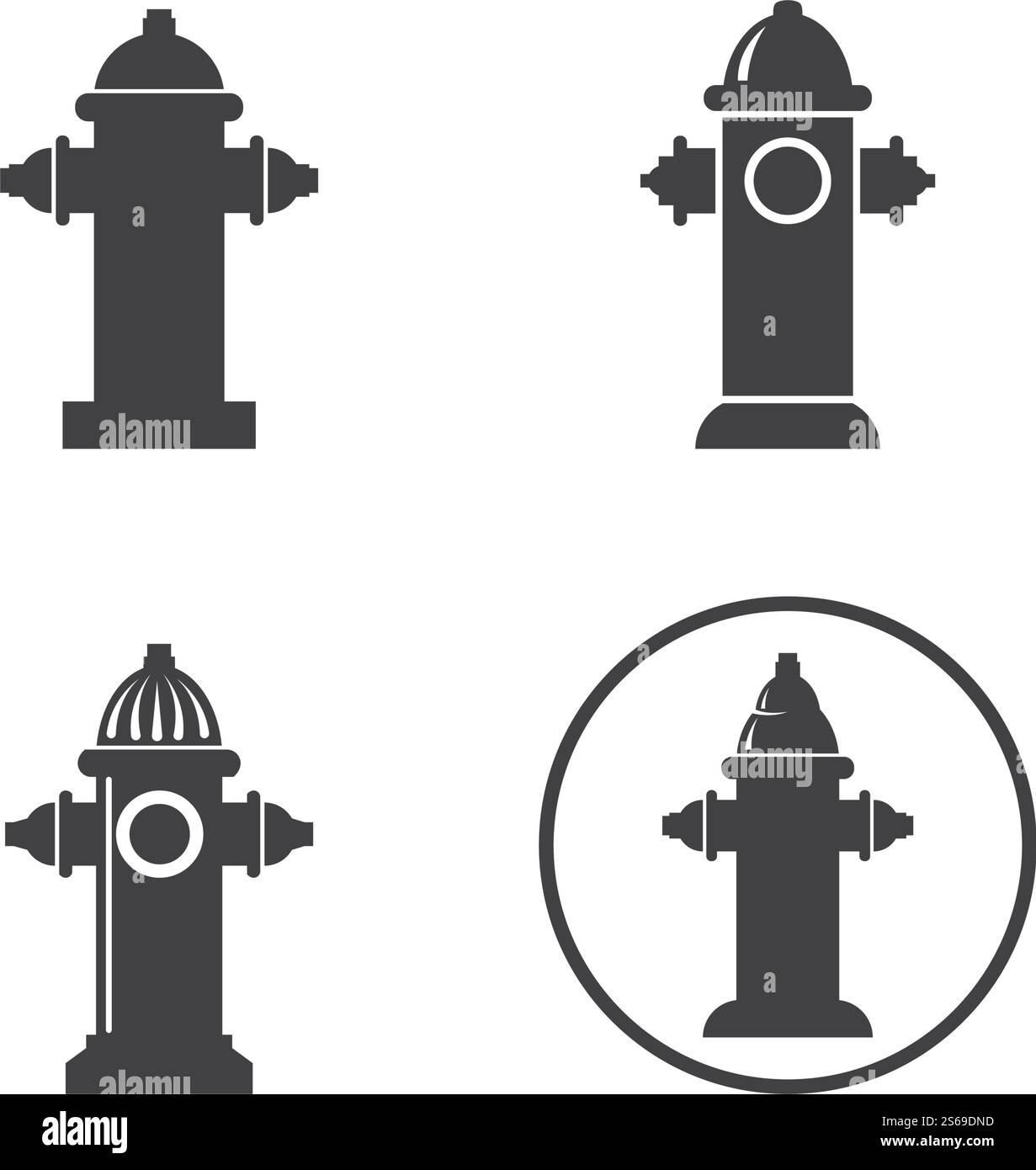 Fire hydrant logo and icon vector flat design Stock Vector Image & Art ...