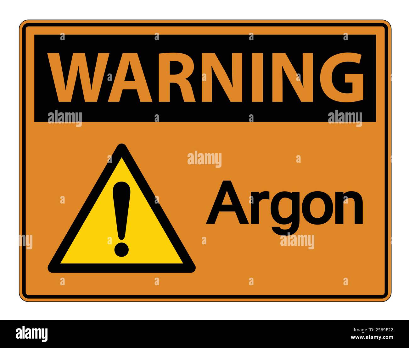 Warning Argon Symbol Sign Isolate On White Background,Vector ...