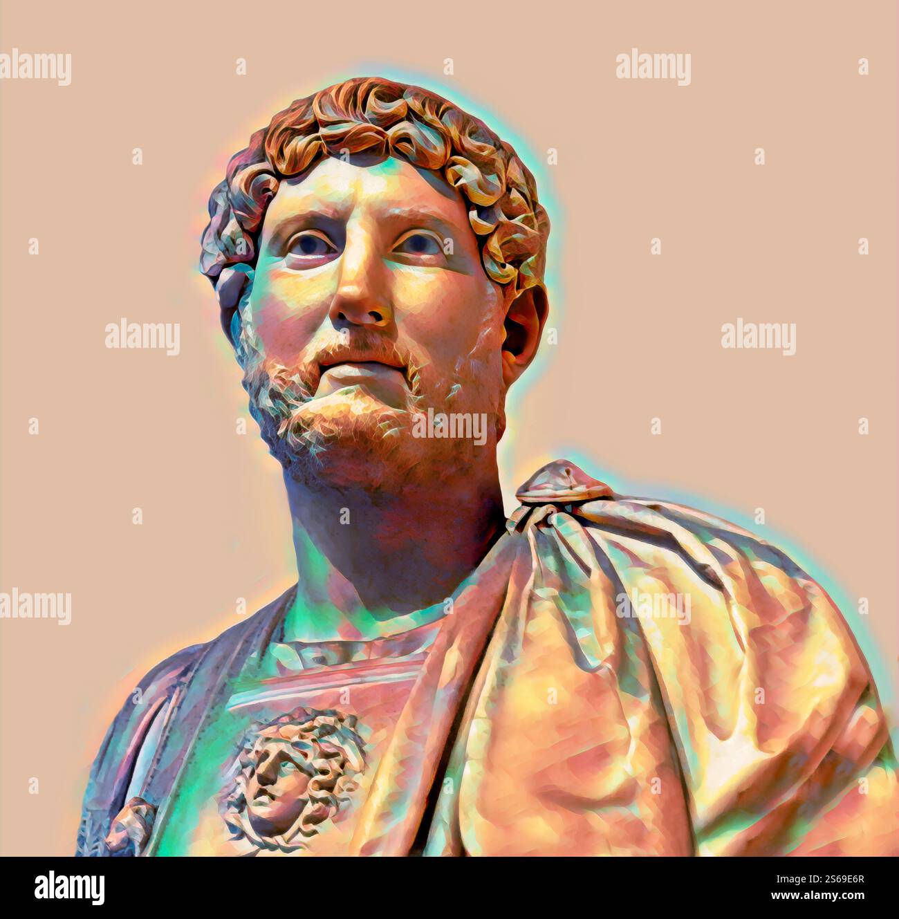 Hadrian or Publius Aelius Hadrianus Augustus, 76 - 138, Roman emperor ...