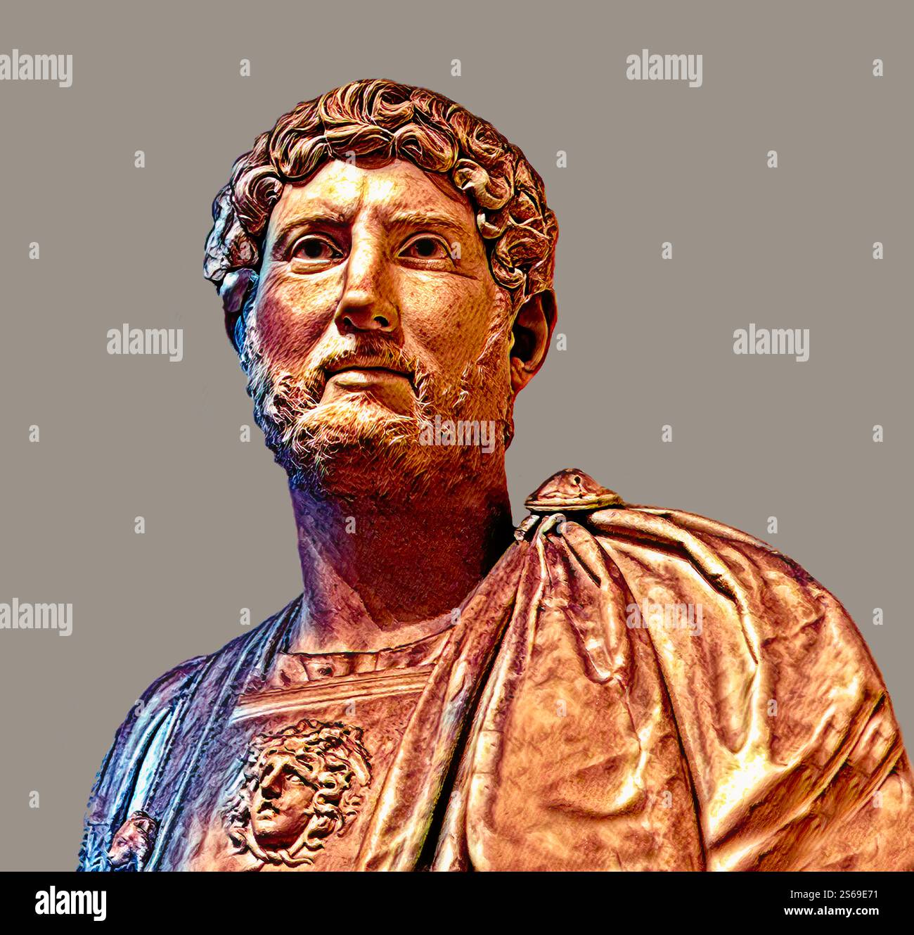 Hadrian or Publius Aelius Hadrianus Augustus, 76 - 138, Roman emperor ...