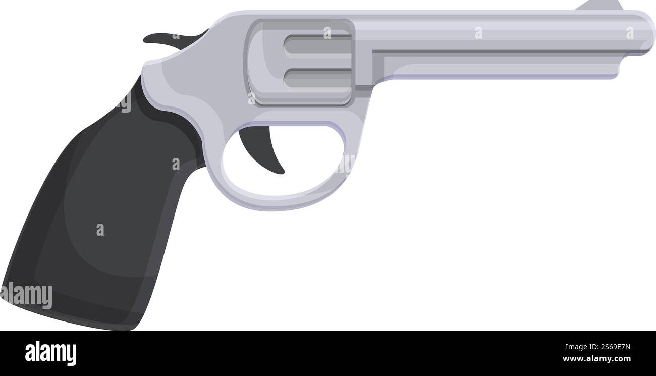 Investigator revolver icon. Cartoon of investigator revolver vector ...