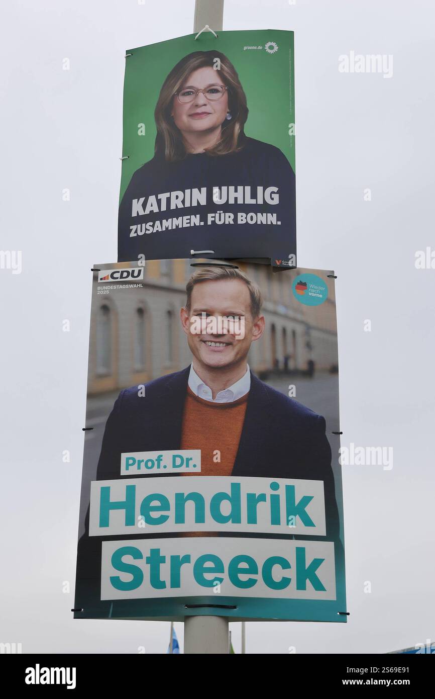 Bonn Themenfoto: Wahl, Wahlplakat zur Bundestagswahl 2025, 16.01.2025 ...