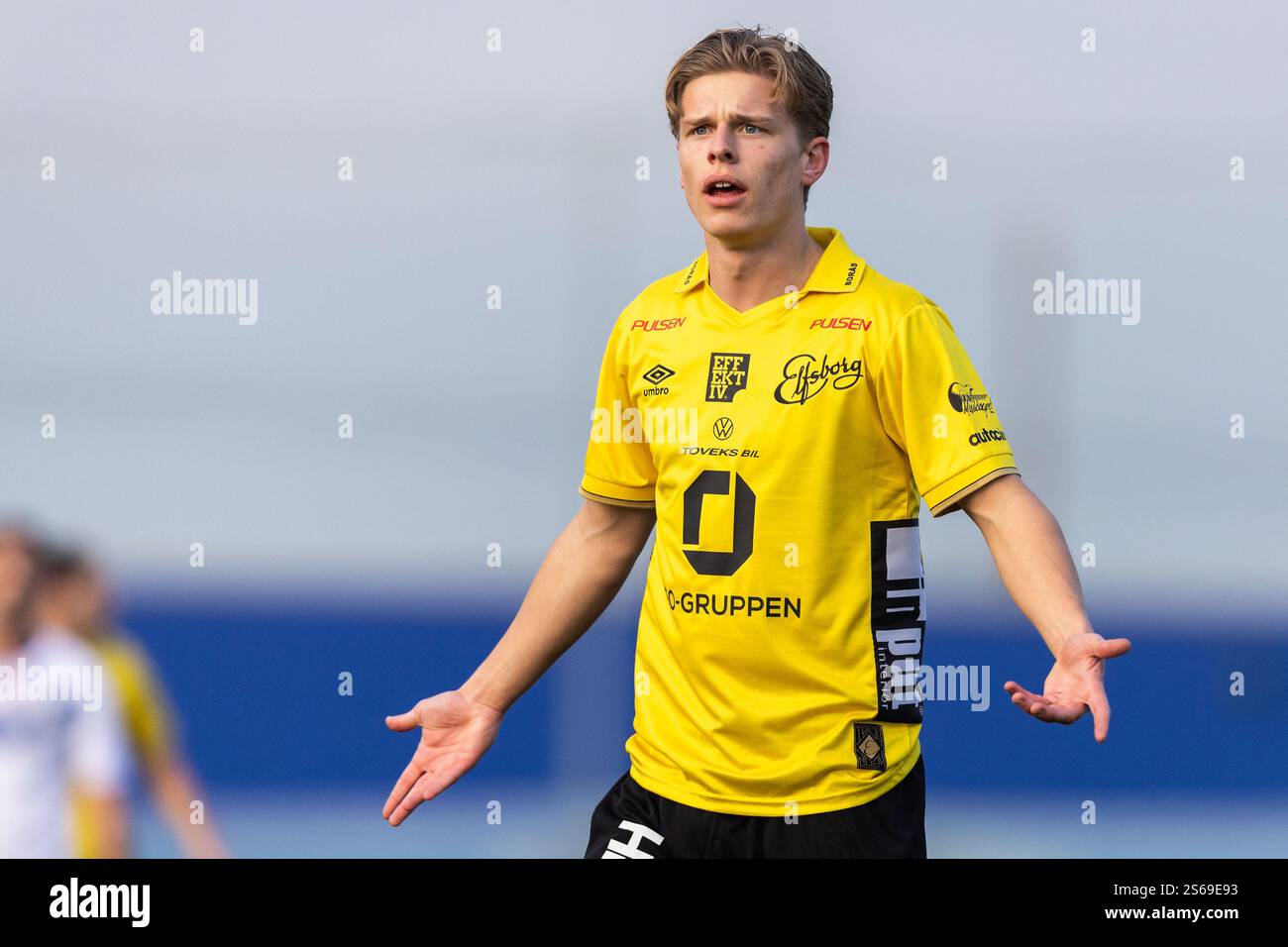 250116 Frode Aronsson of Elfsborg reacts during the friendly football ...