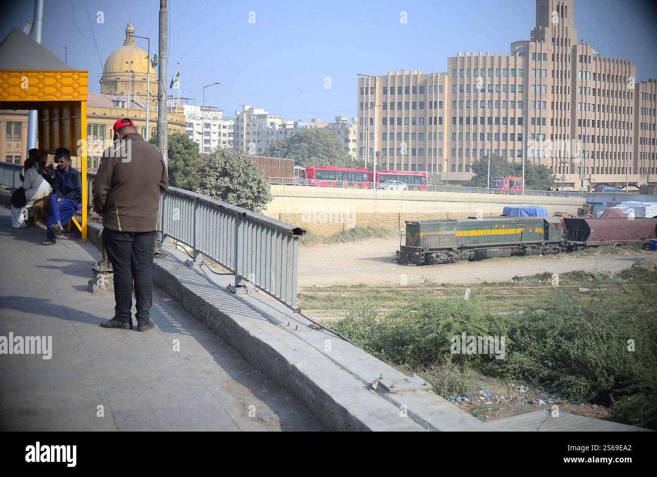 KARACHI, PAKISTAN, JAN 16: Safety walls seen broken by drug addicts for ...