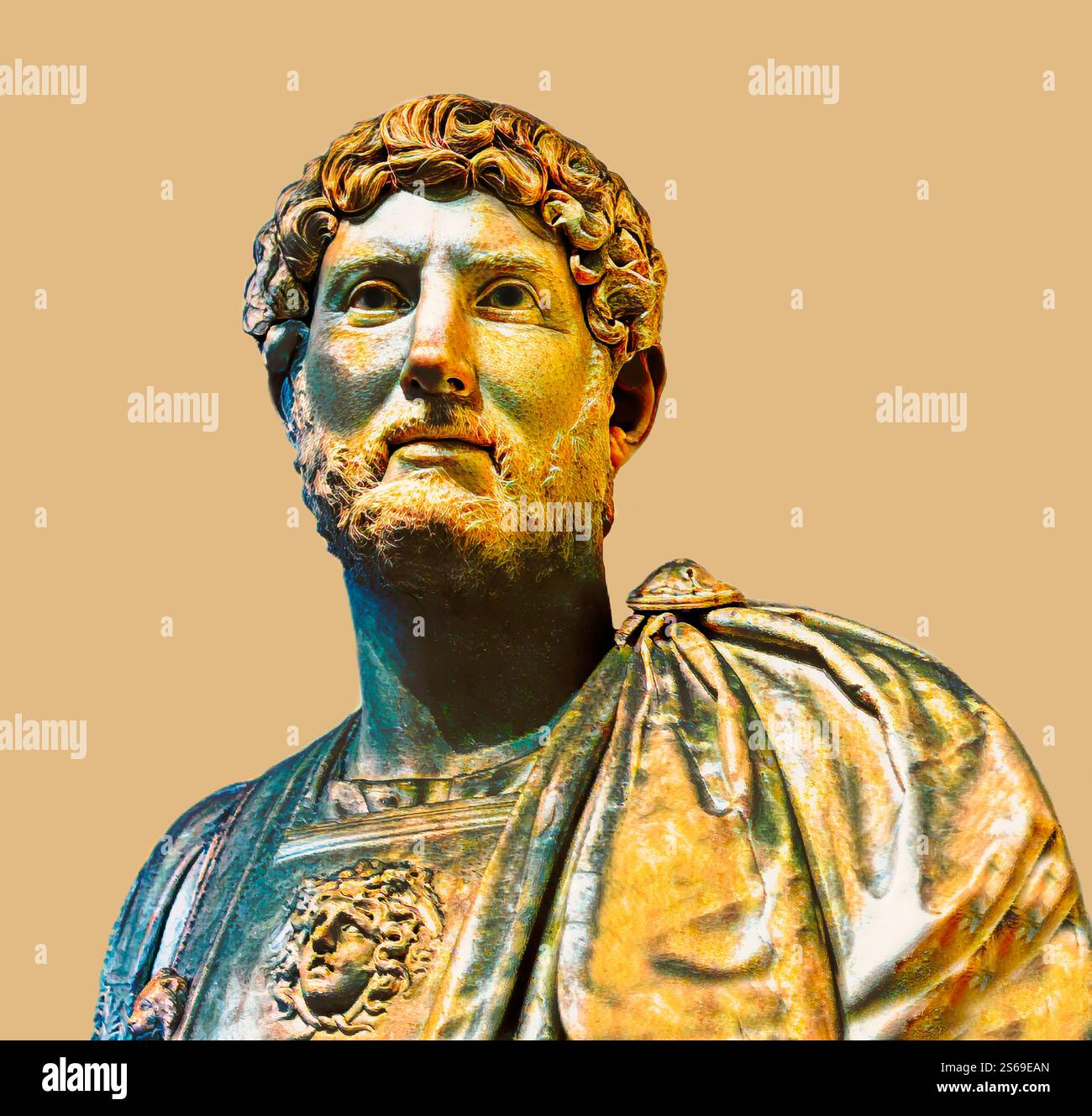 Hadrian or Publius Aelius Hadrianus Augustus, 76 - 138, Roman emperor ...