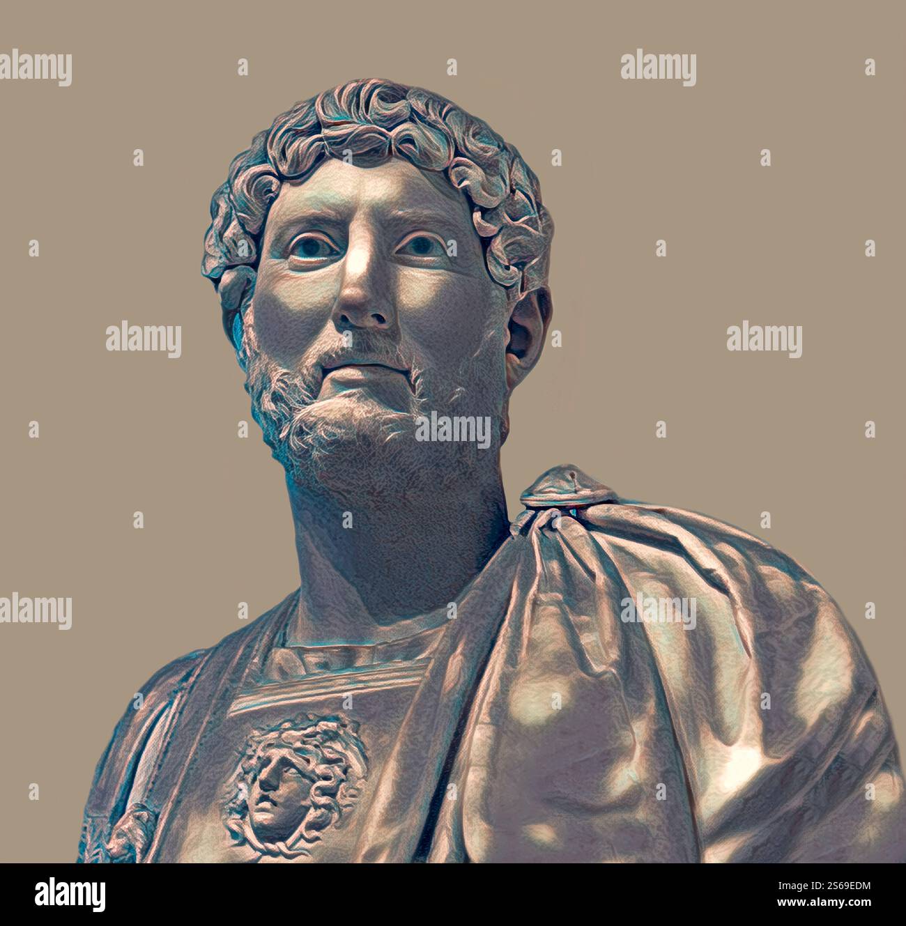 Hadrian or Publius Aelius Hadrianus Augustus, 76 - 138, Roman emperor ...