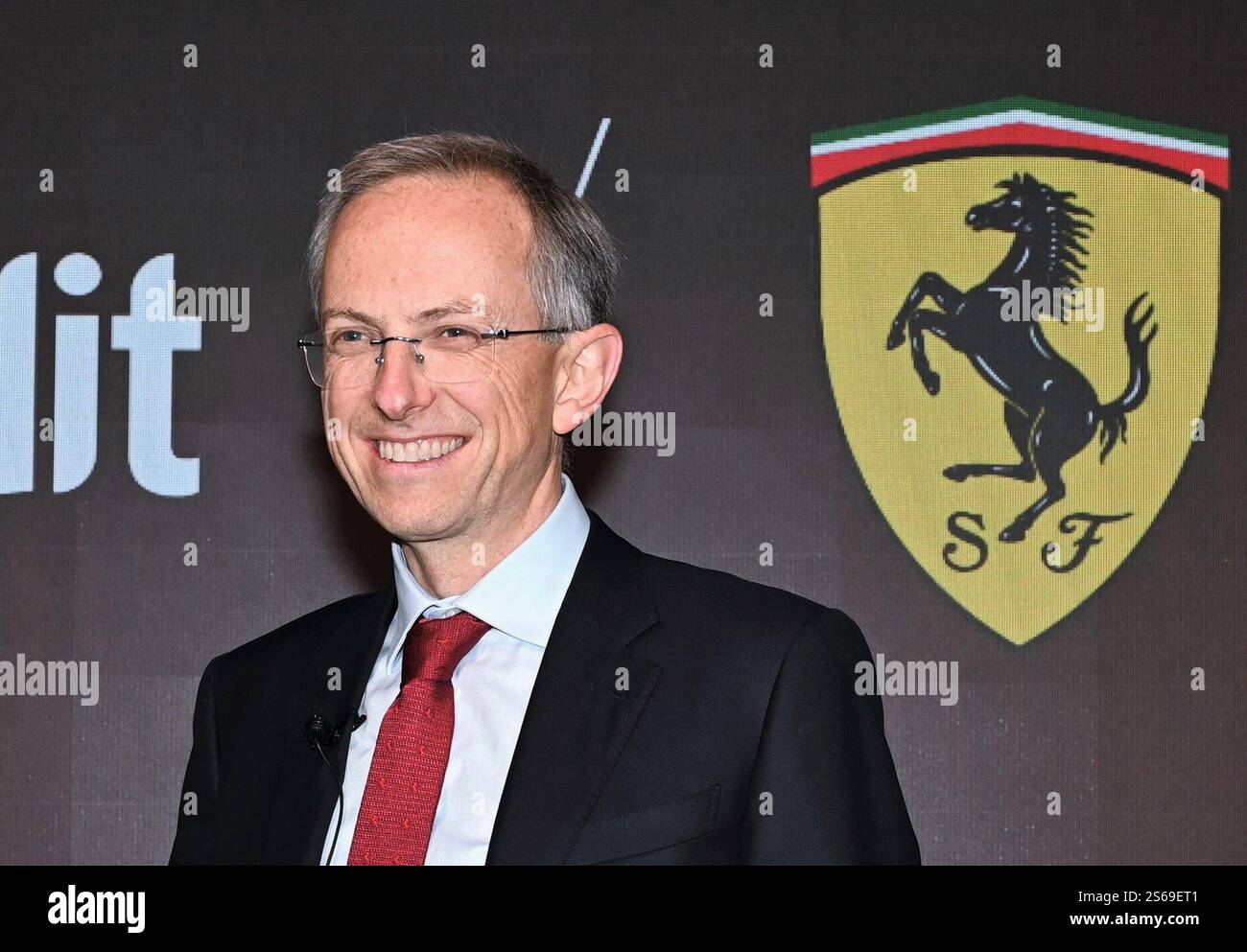 Milan, . 16th Jan, 2025. Milan, Italy UniCredit and Ferrari a new ...