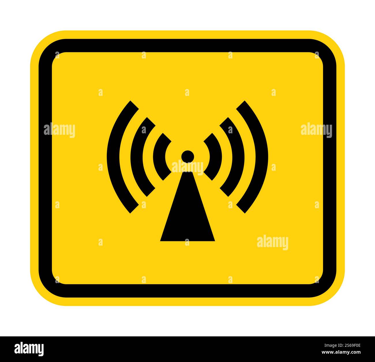 Beware Non-Ionizing Radiation Symbol sign Isolate On White Background ...