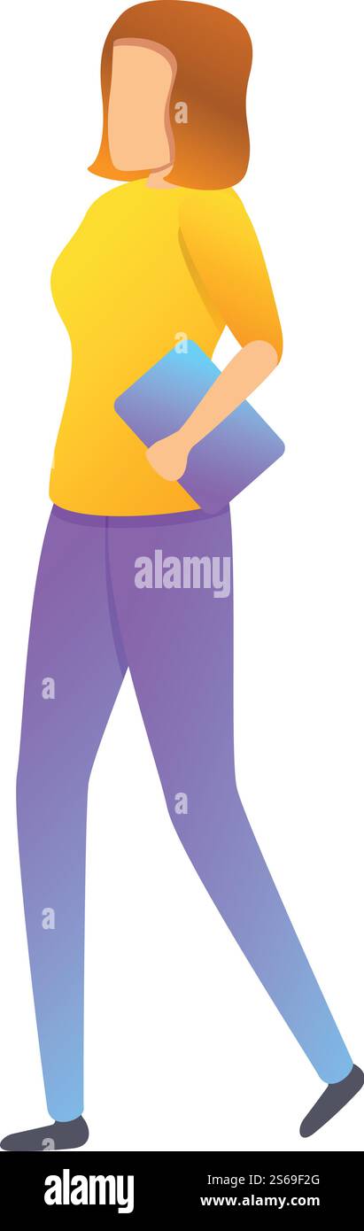 Woman purchasing manager icon. Cartoon of woman purchasing manager ...
