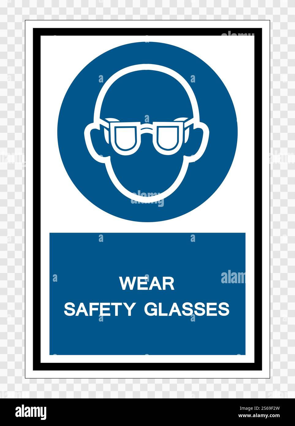 Wear Safety Glasses Symbol Sign Isolate On White Background,Vector ...