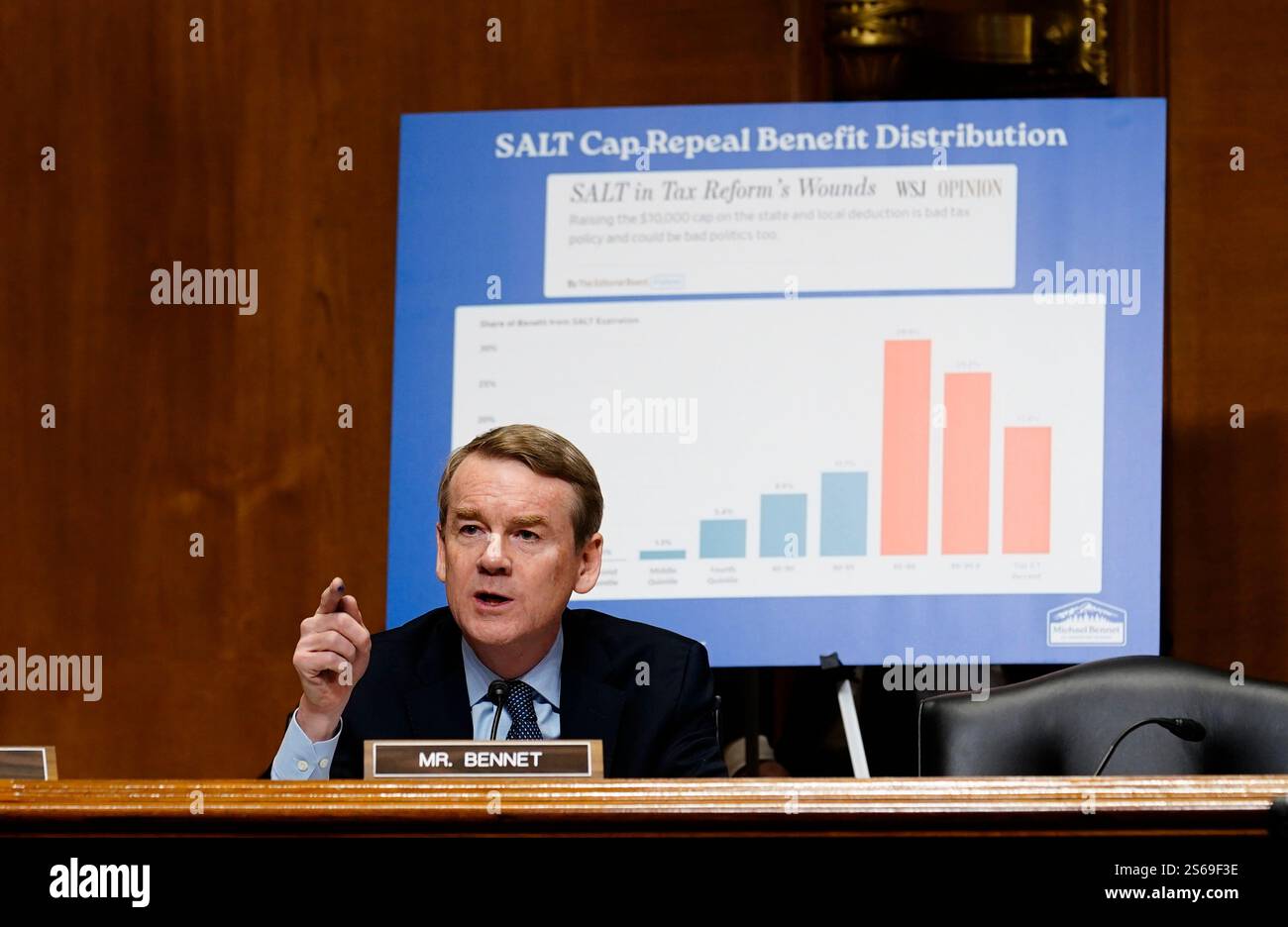 Washington, United States. 16th Jan, 2025. Sen. Mike Bennet, D-CO ...