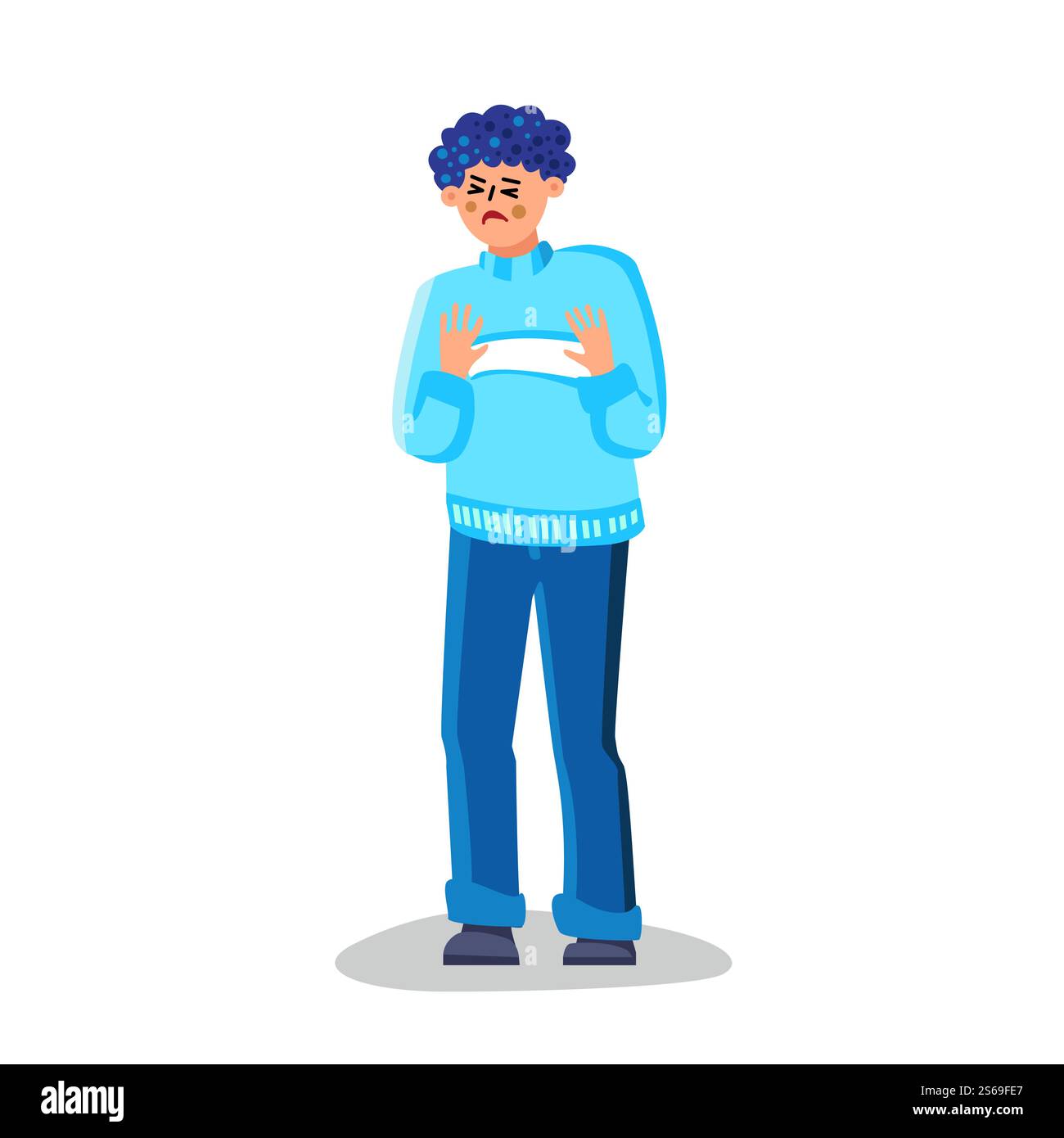 Expressive Man Disgust Feeling Loathing Vector. Frustrated And Furious ...