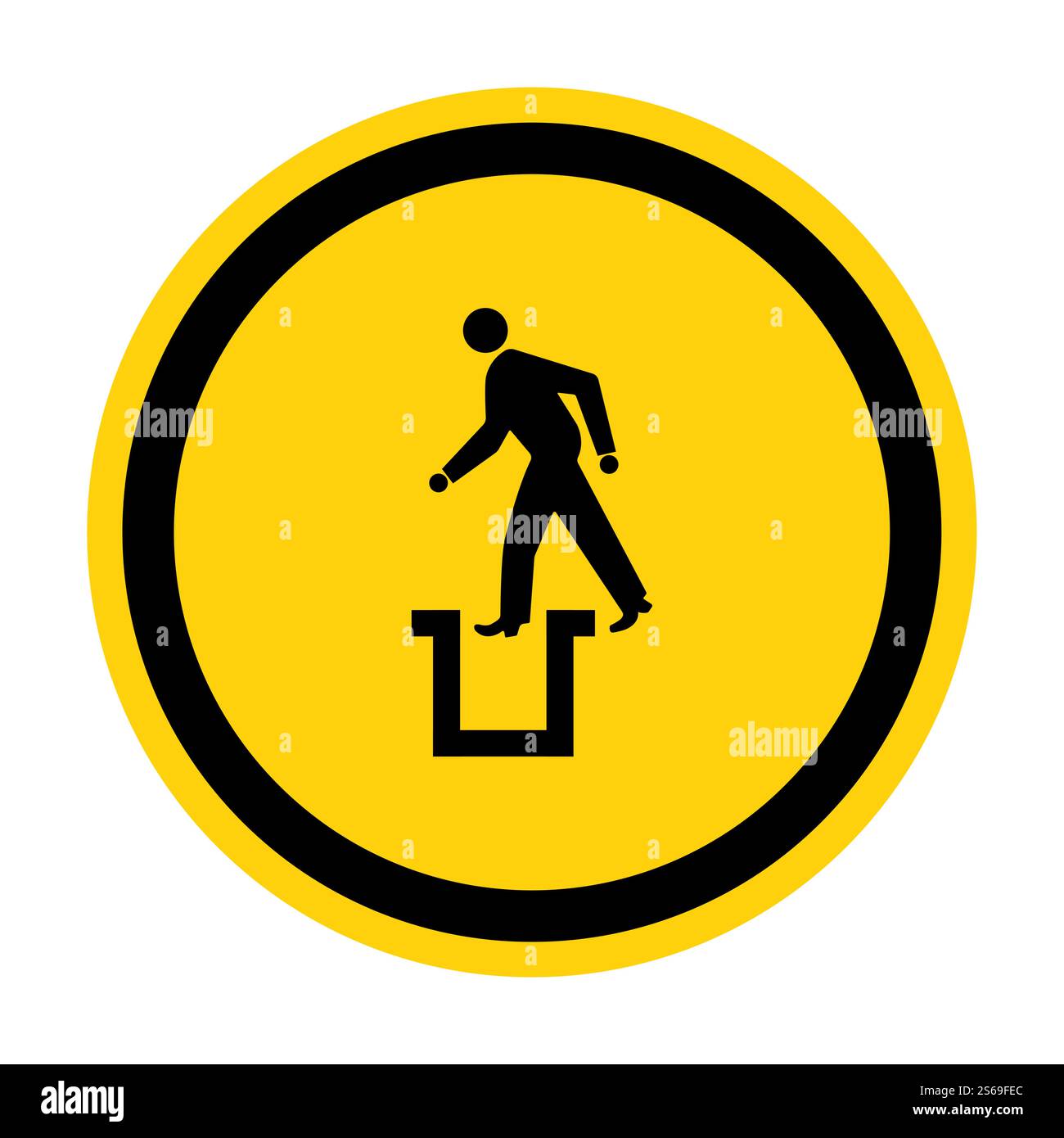 Beware Bottomless Pit Symbol Sign Isolate On White Background,Vector ...