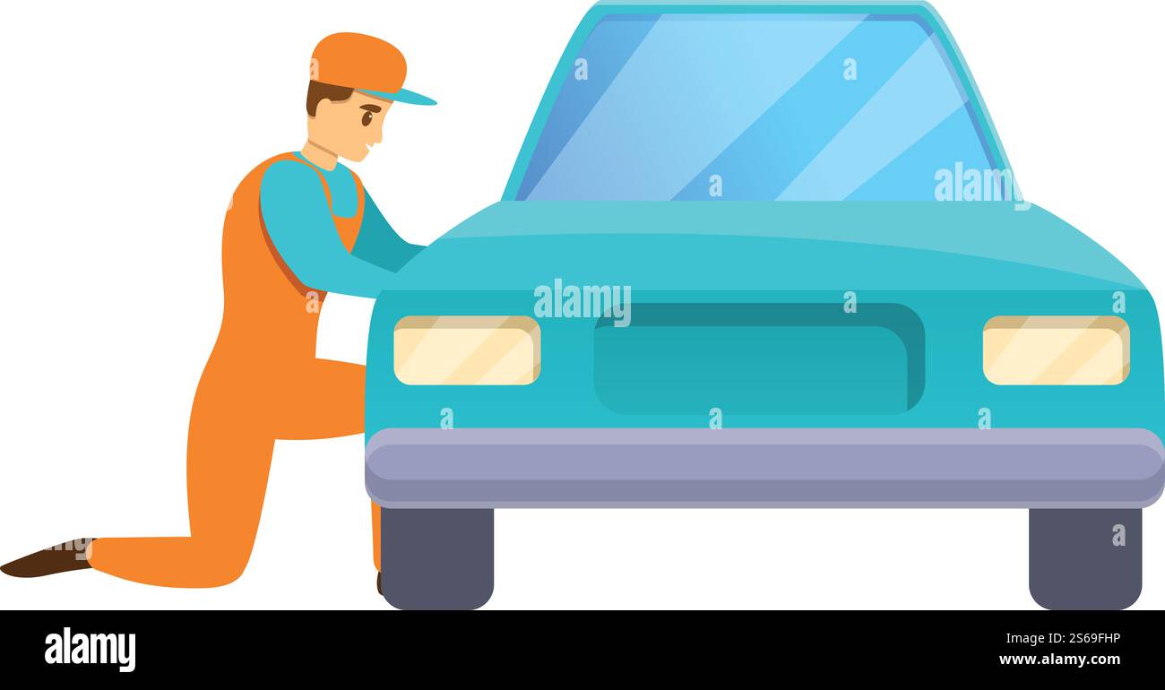Car mechanic icon. Cartoon of car mechanic vector icon for web design ...