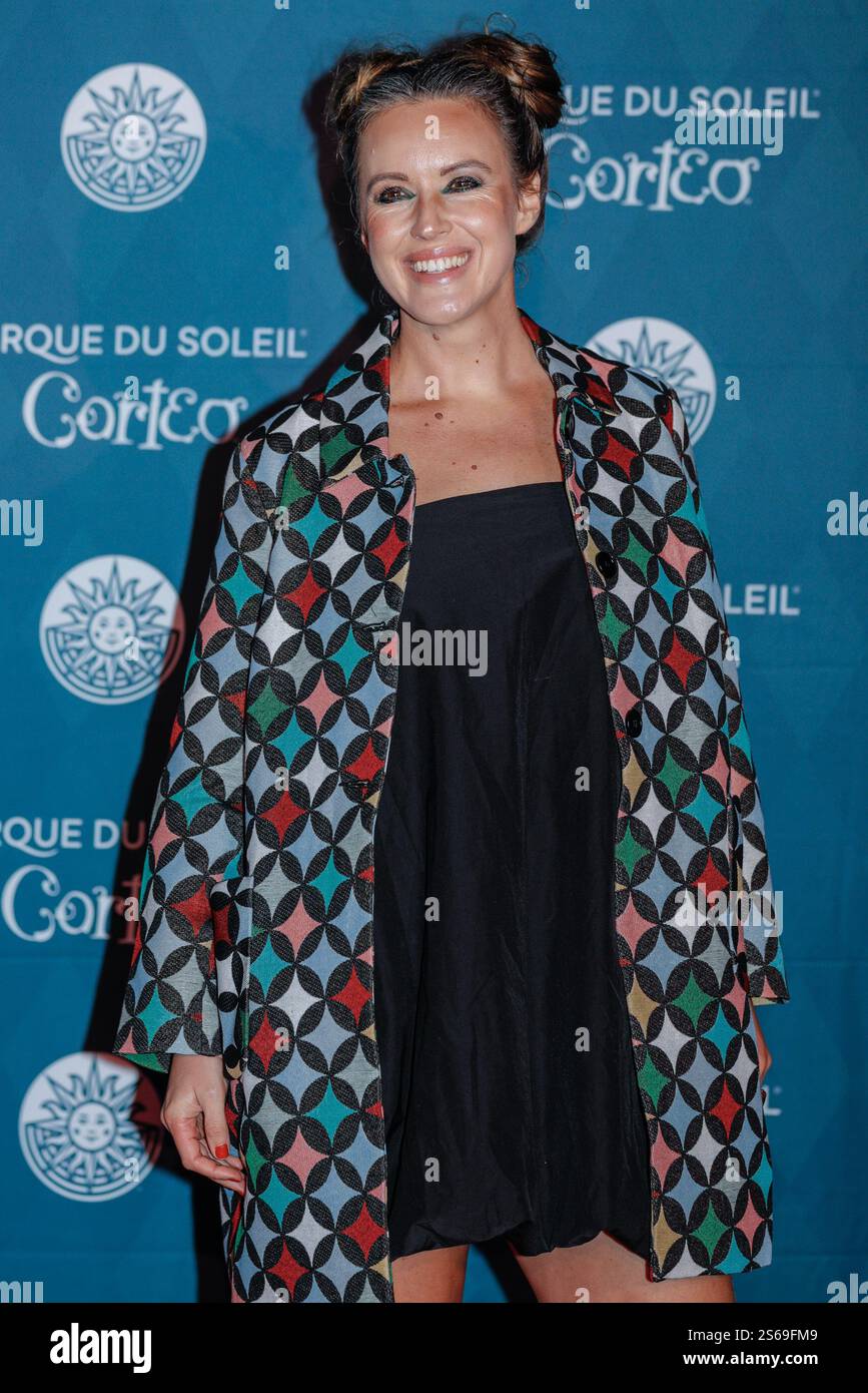 London, UK. 15th Jan, 2025. arriving and posing at the Cirque du Soleil ...