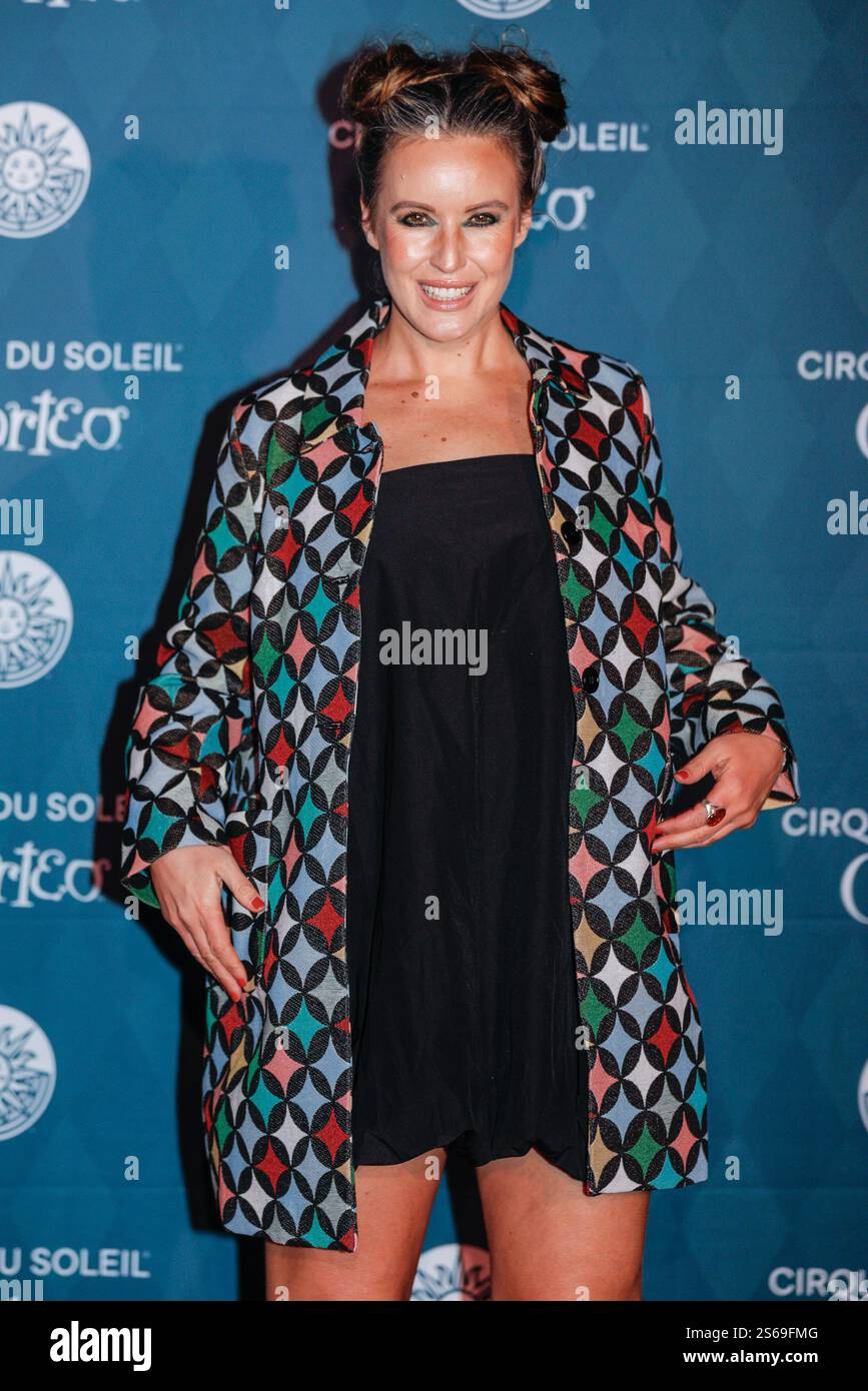 London, UK. 15th Jan, 2025. arriving and posing at the Cirque du Soleil ...