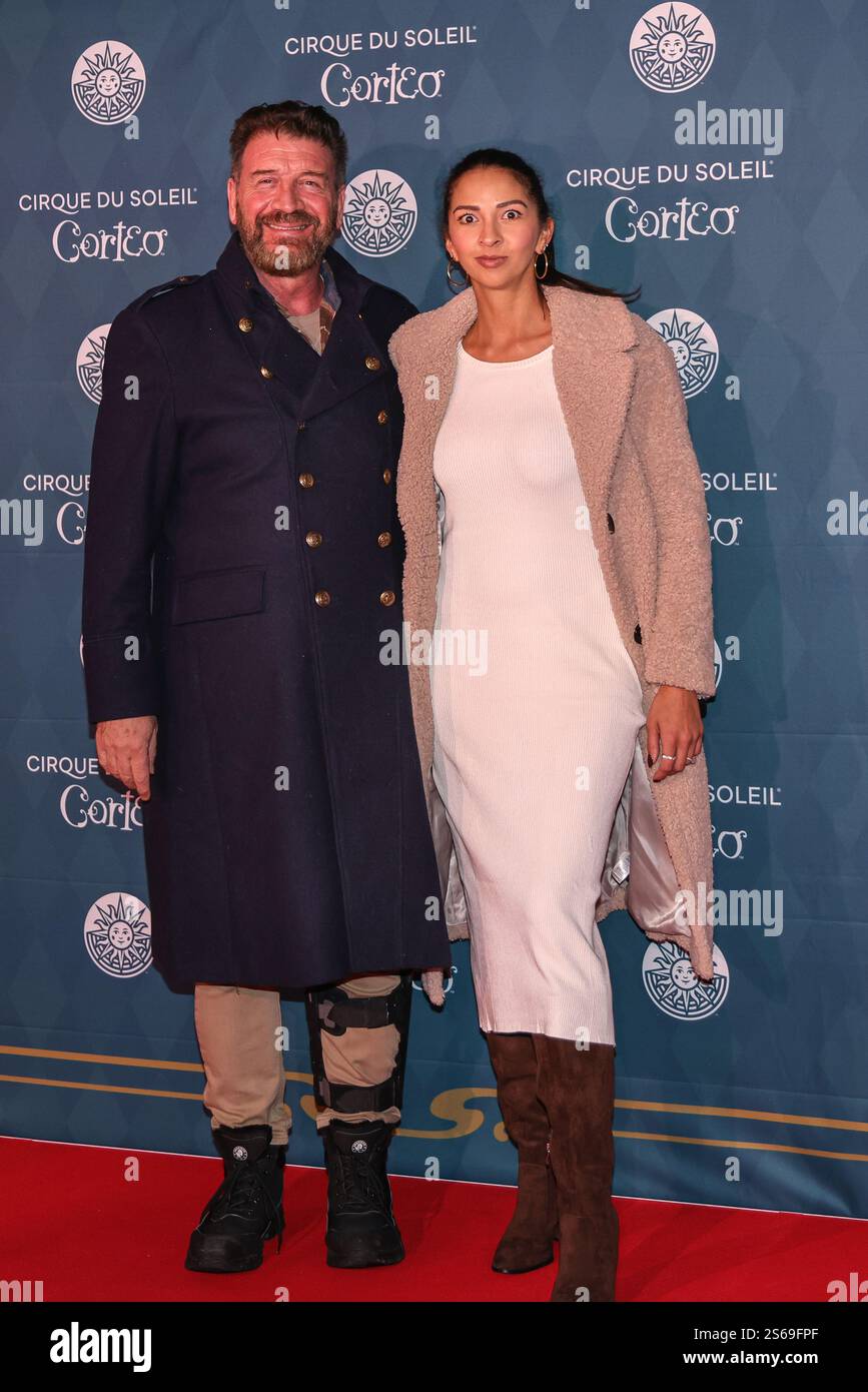 London, UK. 15th Jan, 2025. Kick Knowles, presenter, and partner Katie ...
