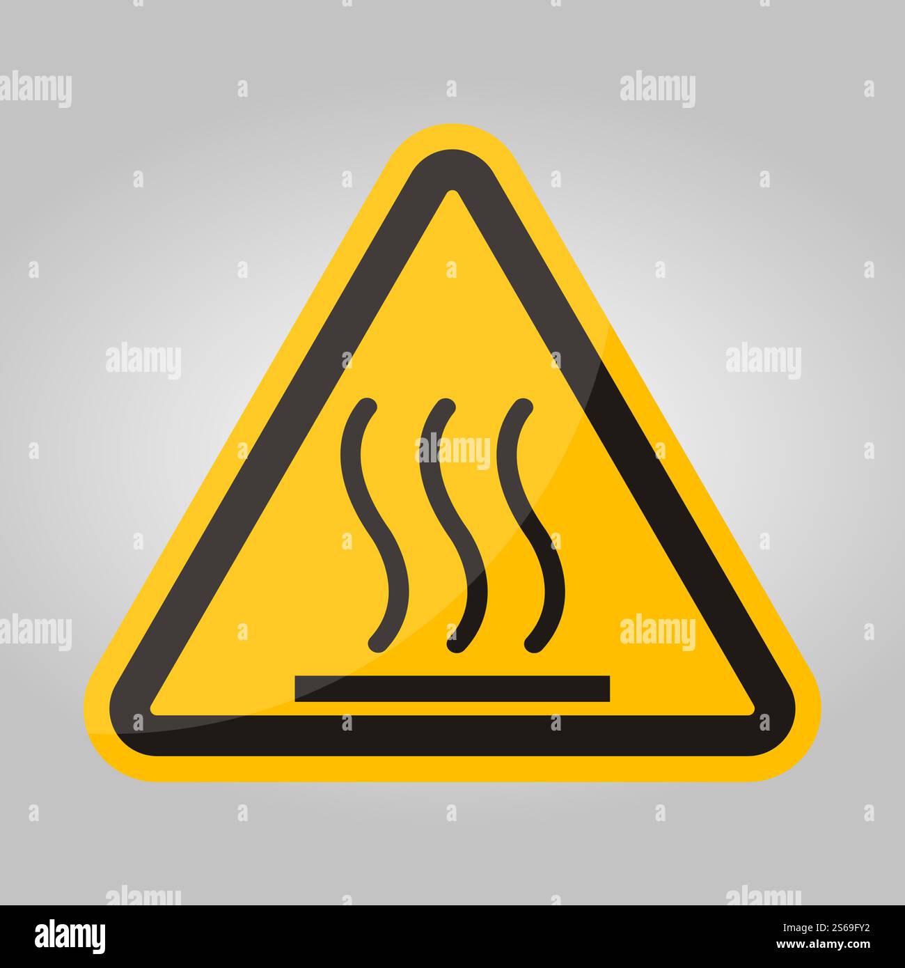 Beware Hot Symbol Sign Isolate On White Background,Vector Illustration ...