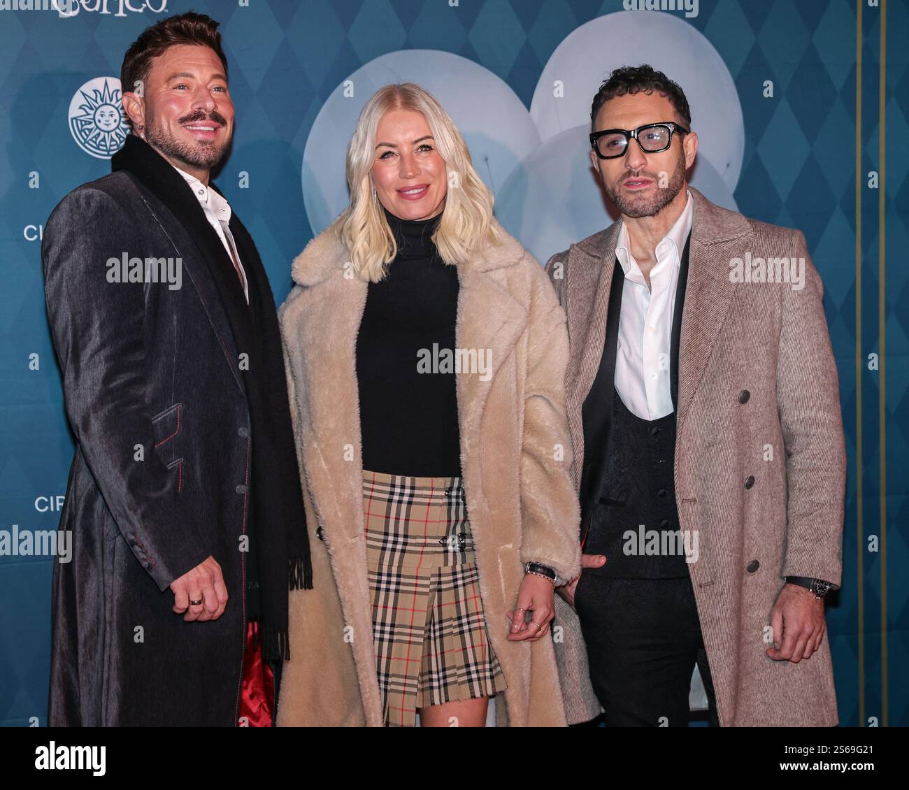 London, UK. 15th Jan, 2025. arriving and posing at the Cirque du Soleil ...