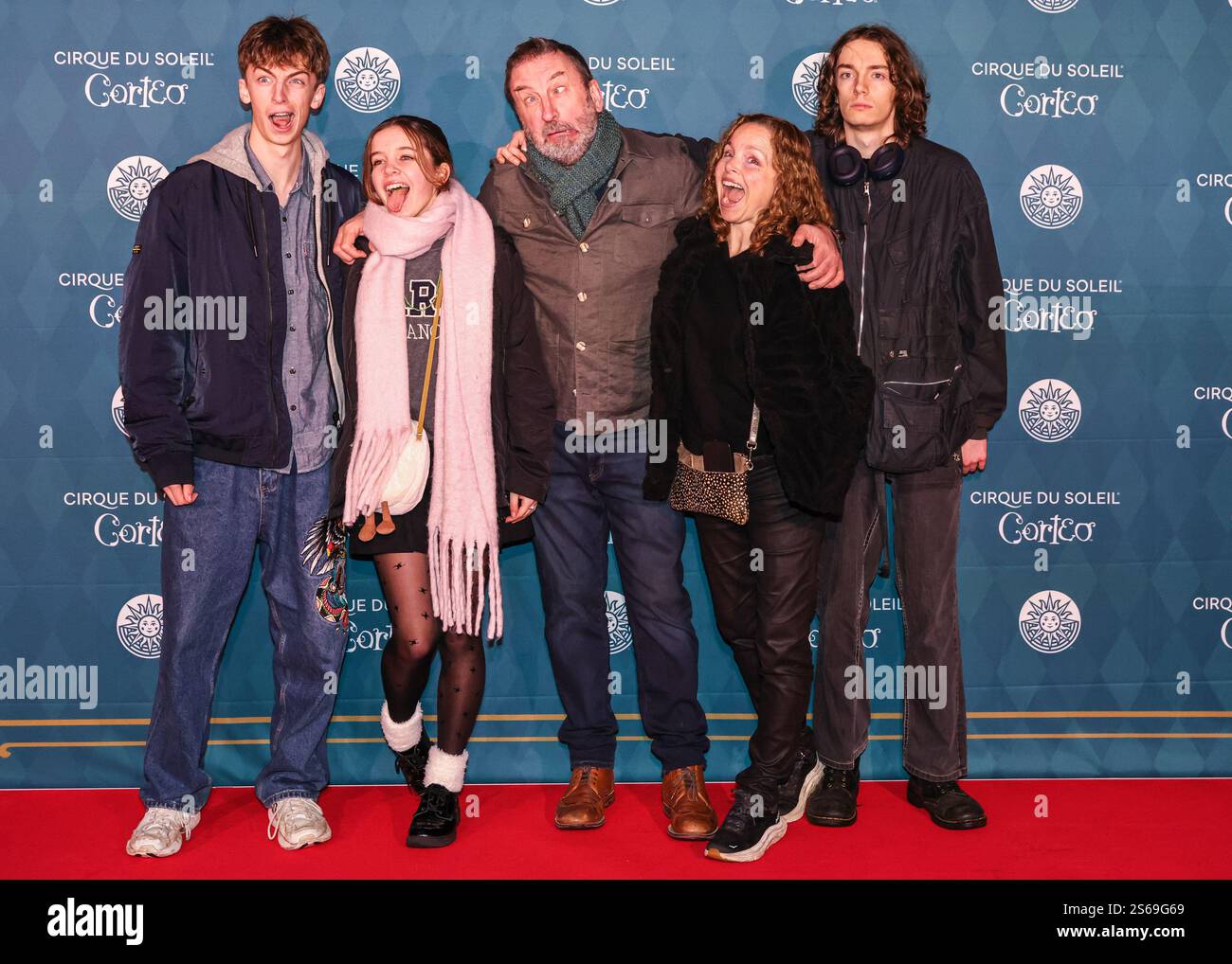 London, UK, 15th Jan 2025. Comedian Lee Mack and family arriving and ...