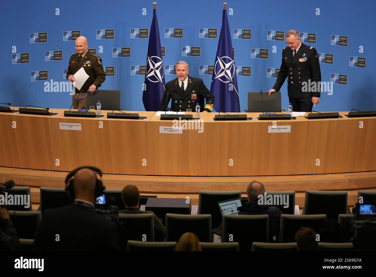 From left, Supreme Allied Commander Europe General Christopher Cavoli ...
