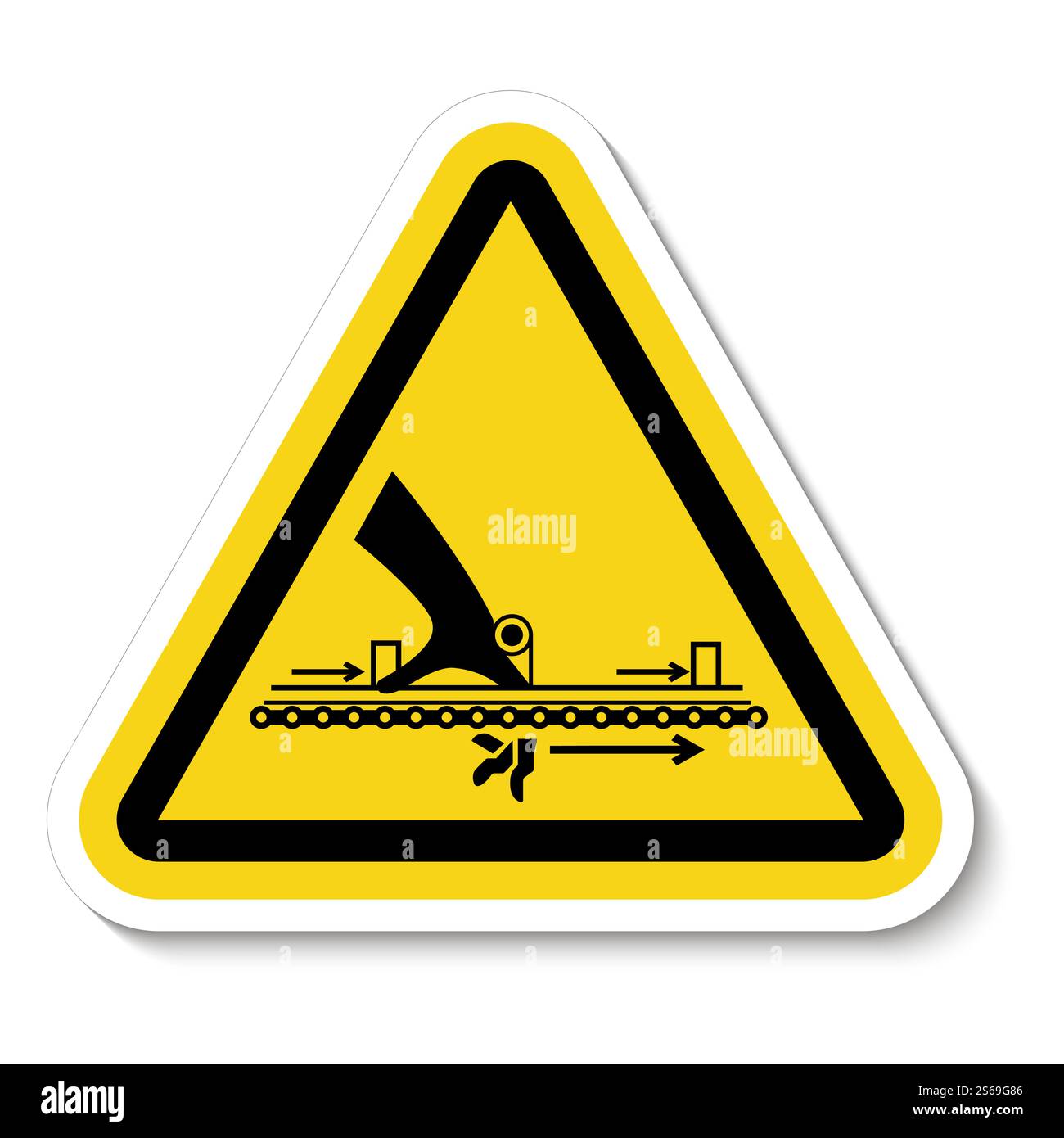 Warning Moving Part Cause Injury Symbol Sign Isolate on White ...
