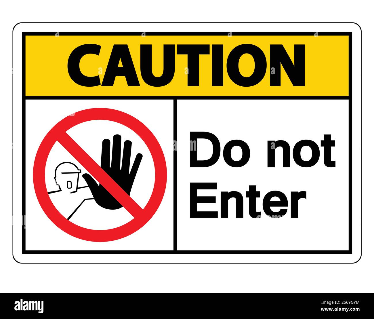 Caution Do Not Enter Symbol Sign on white background,Vector Illustration Stock Vector Image ...