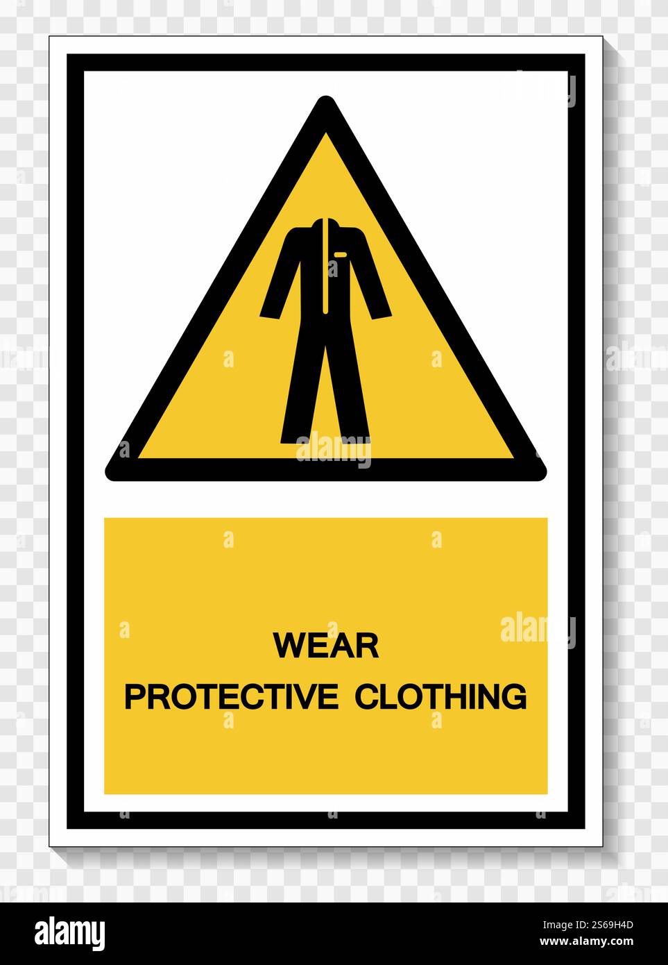 Wear Protective Clothing Symbol Sign Isolate On White Background,Vector ...