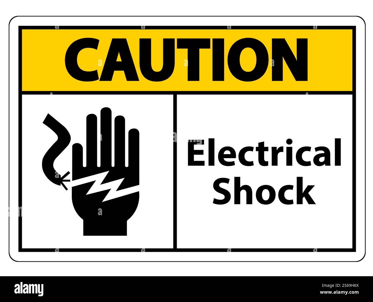 Electrical Shock Electrocution Symbol Sign, Vector Illustration ...