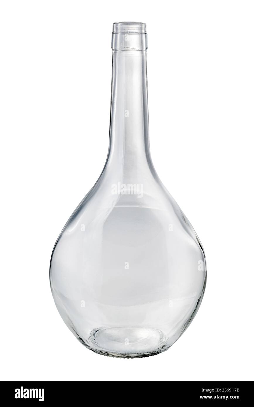 Bocksbeutel clear glass wine bottle empty. Cantil bottle for Portuguese ...