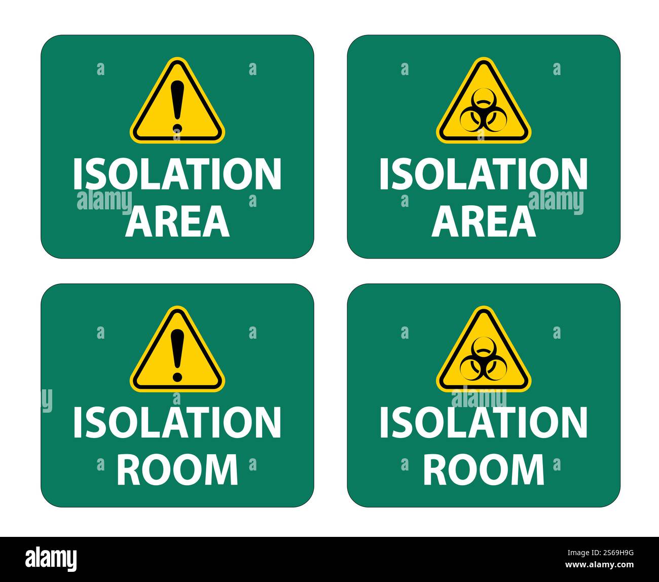 Biohazard Isolation area and room sign On White Background,Vector ...