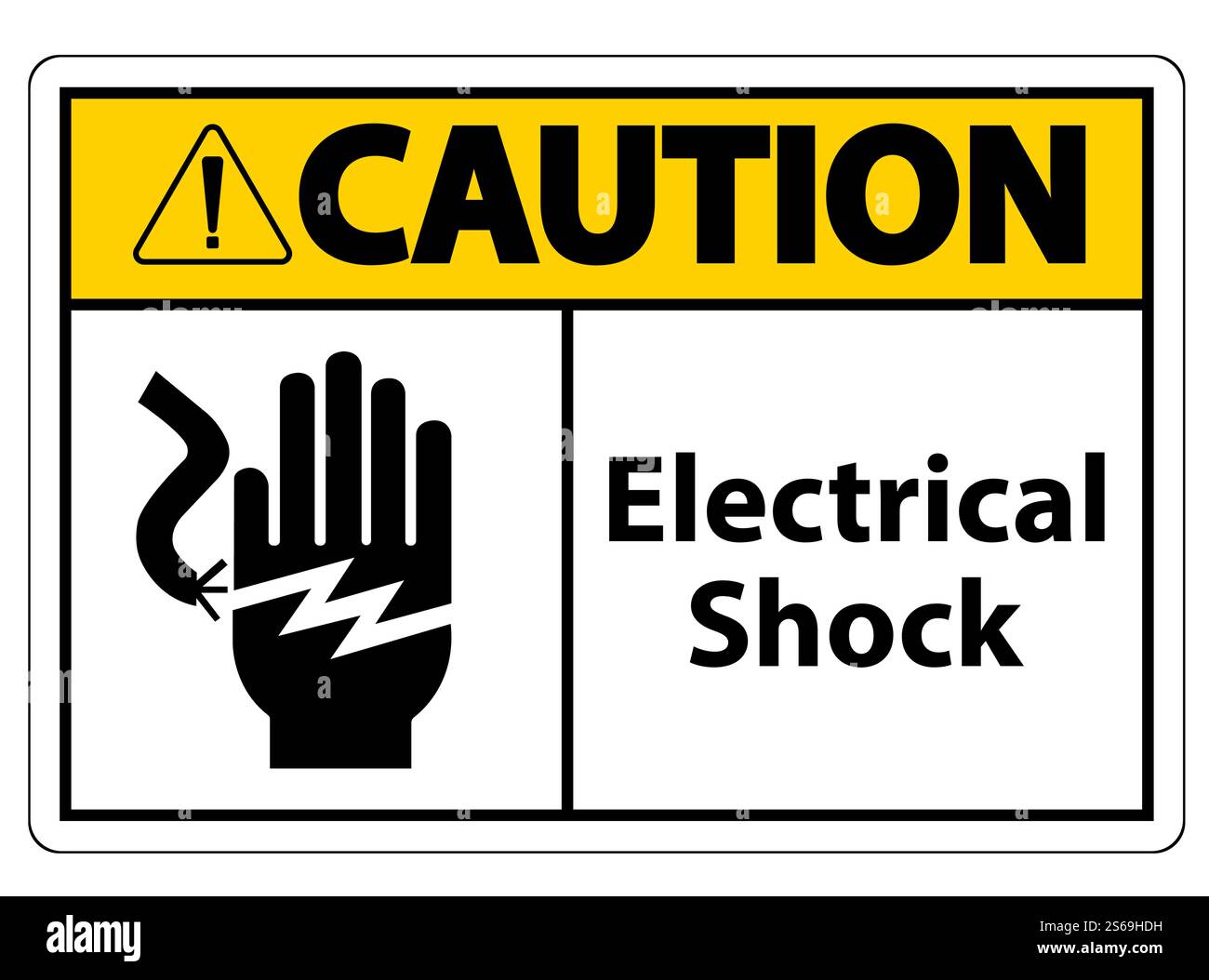 Electrical Shock Electrocution Symbol Sign, Vector Illustration ...