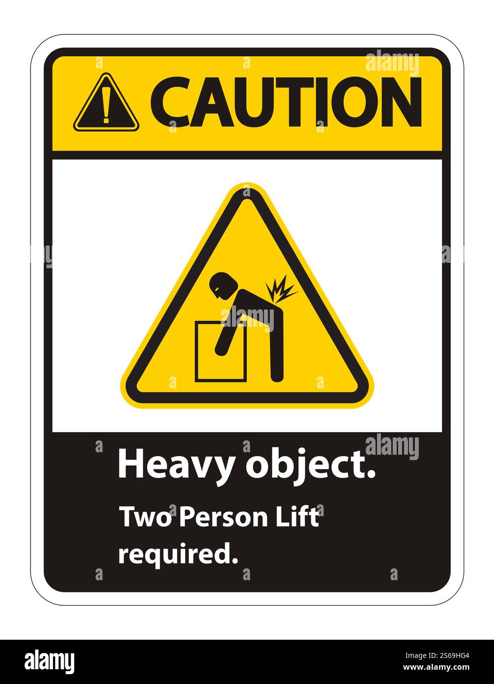 Heavy Object,Two Person Lift Required Sign Isolate On White Background ...