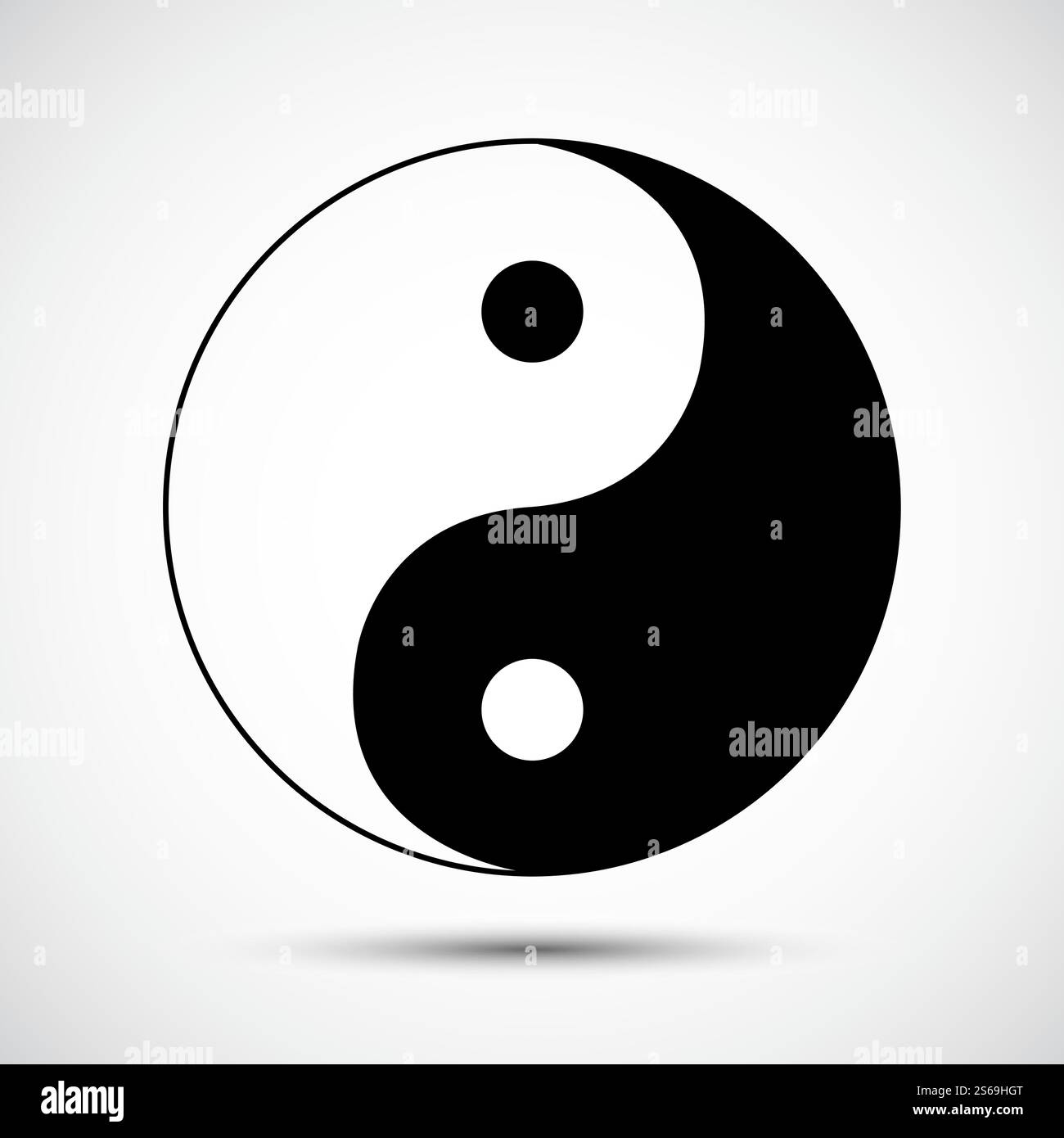 Yin Yang Black Icon Symbol Sign Isolate on White Background,Vector ...