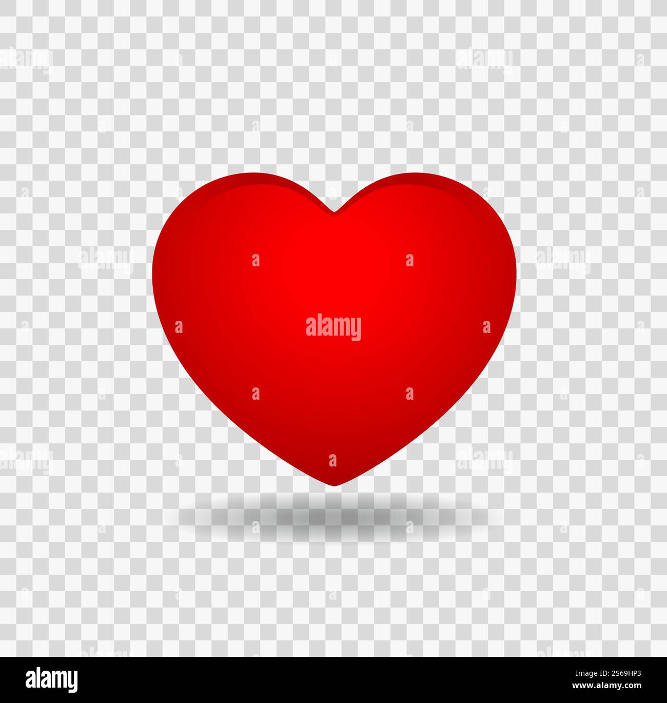 Heart Red Color Happy Valentine’s Day Greeting Template Isolate On ...