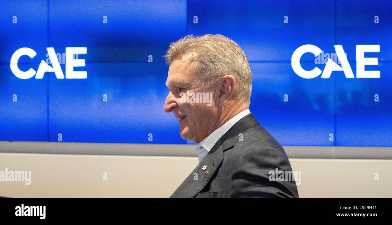 CAE President and CEO Marc Parent arrives for the inauguration of the ...