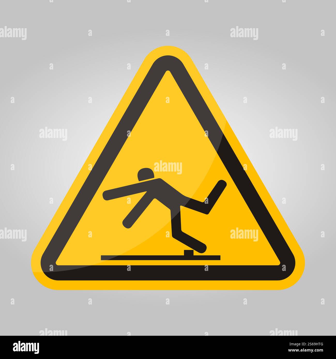 Beware Trip Hazard Symbol Isolate On White Background,Vector ...