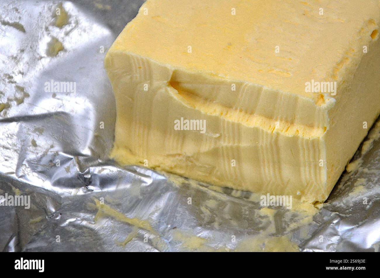 France. 16th Jan, 2025. In this illustration photo, a block of butter ...