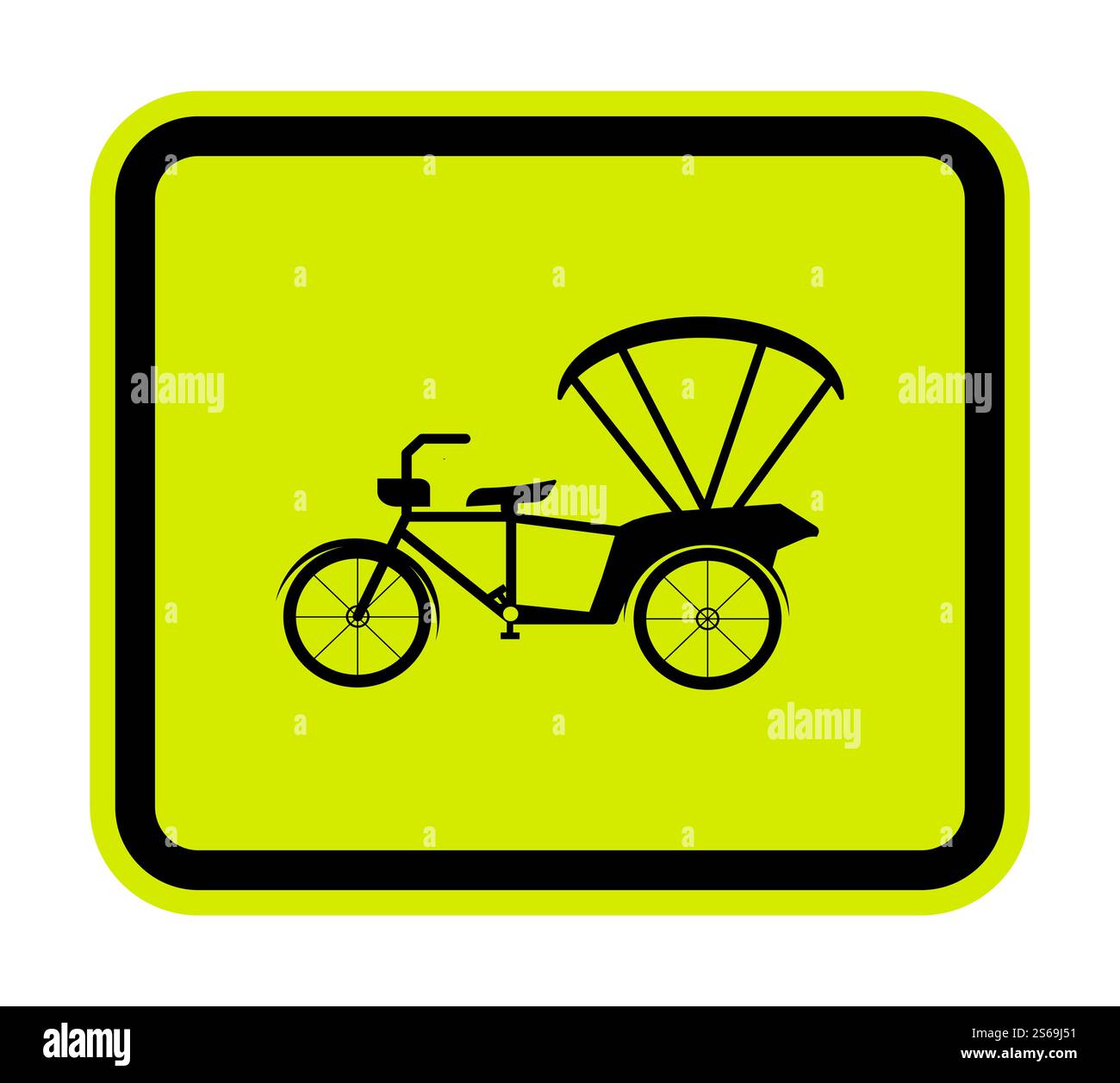 Beware Tricycle Symbol Sign Isolate On White Background,Vector ...