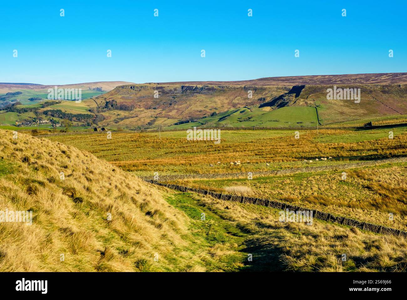 Combs Moss, an area of moorland outside Buxton in the Peak District ...