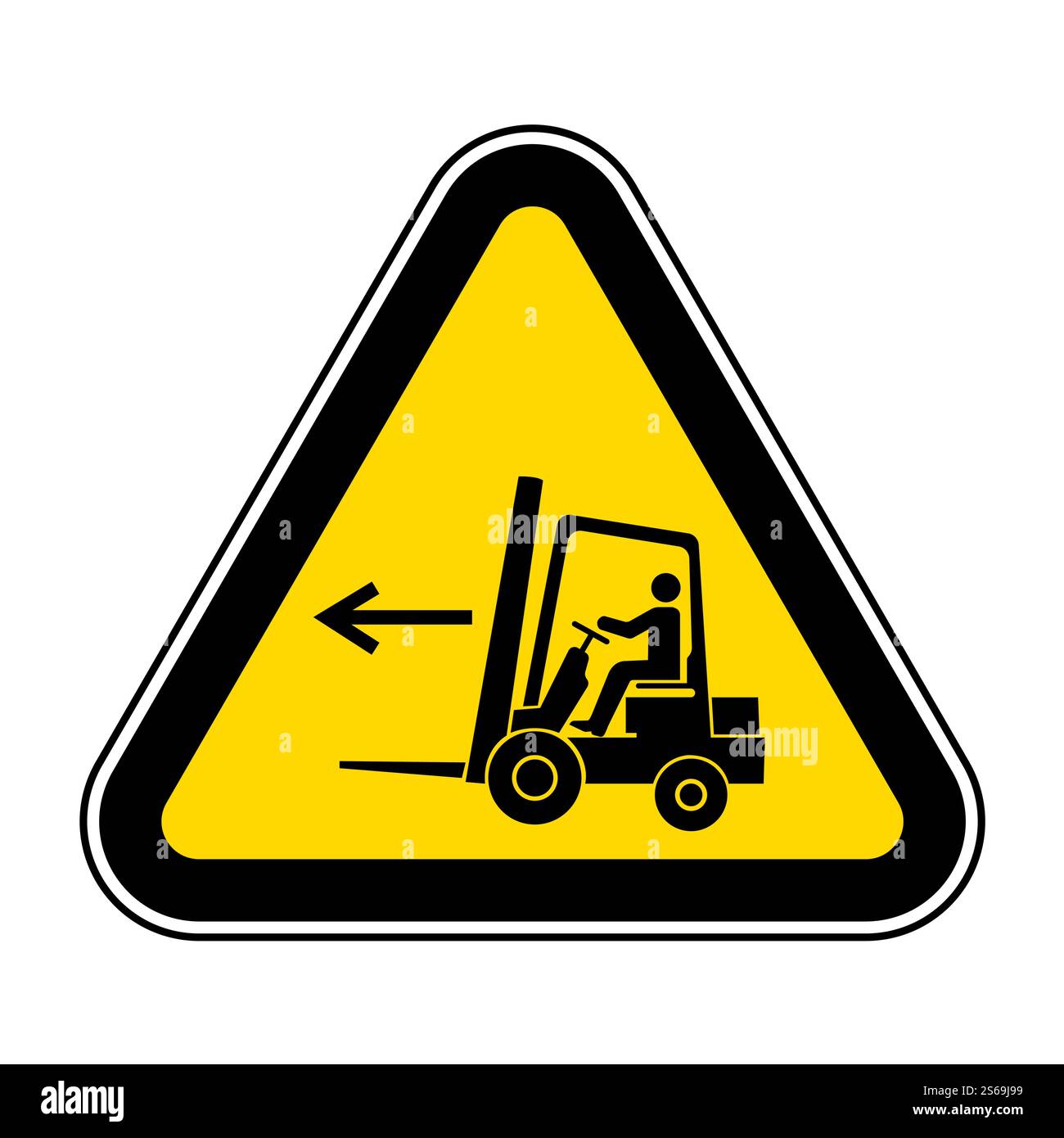 Forklift Point Left Symbol Sign Isolate On White Background,Vector ...
