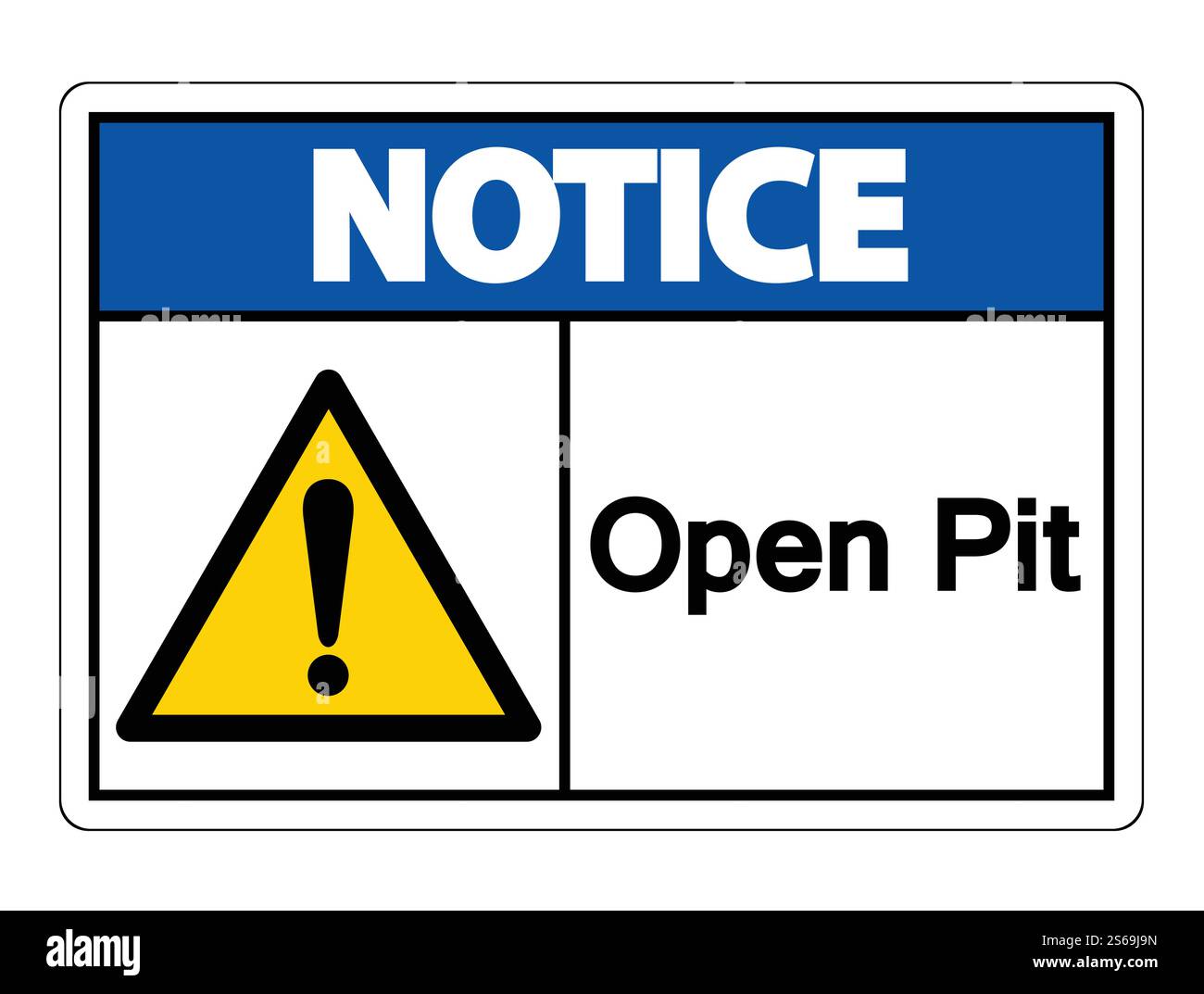 Notice Open Pit Symbol Sign Isolate On White Background,Vector ...